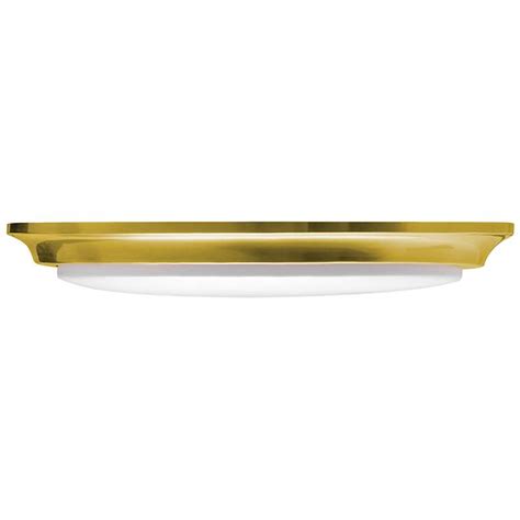 Baron 14 Wide Satin Brass Led Flush Mount 265p9 Lamps Plus