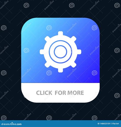 Gear Setting Cogs Mobile App Button Android And Ios Glyph Version Stock Vector Illustration