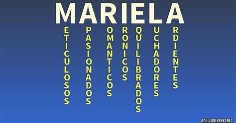 Significado Del Apellido Mariela Significados De Los Apellidos