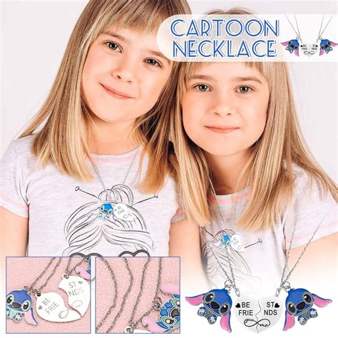 Stitch Stufflilo And Stitchtondswi Best Friend Necklace For 2