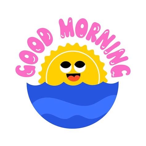 Premium Vector Heres A Flat Sticker Of Good Morning