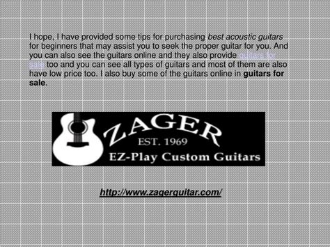 Ppt Tips For Choosing A Best Acoustic Guitars Powerpoint Presentation