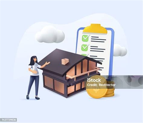 3d 캐릭터 구매 모기지 하우스 의제 부동산 중개인과 함께 사람들은 부동산에 돈을 투자합니다 집 3차원 형태에 대한 스톡 벡터 아트 및 기타 이미지 Istock