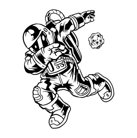 Astronaut Dab Pose Dance Vector Image Illustrations 21654159 Vector Art