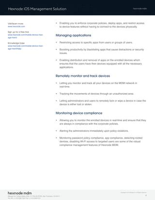 Hexnode Ios Management Solution Pdf