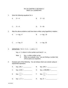 Exponential Logarithmic Functions Textbook Chapter
