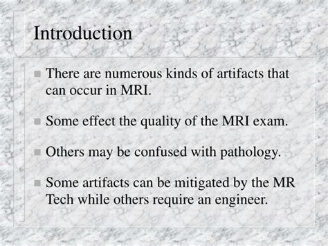 Ppt Mri Artifacts Powerpoint Presentation Id5323805