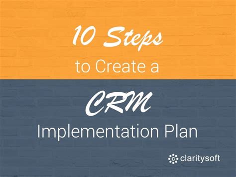 Pdf 10 Steps To Create A Crm Implementation Plan Dokumentips