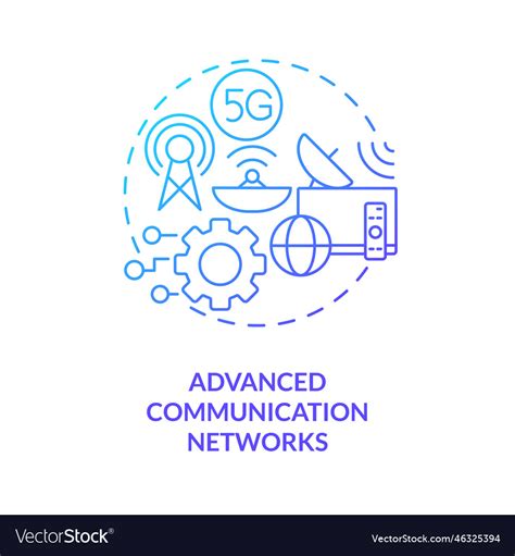 Advanced Communication Networks Blue Gradient Vector Image