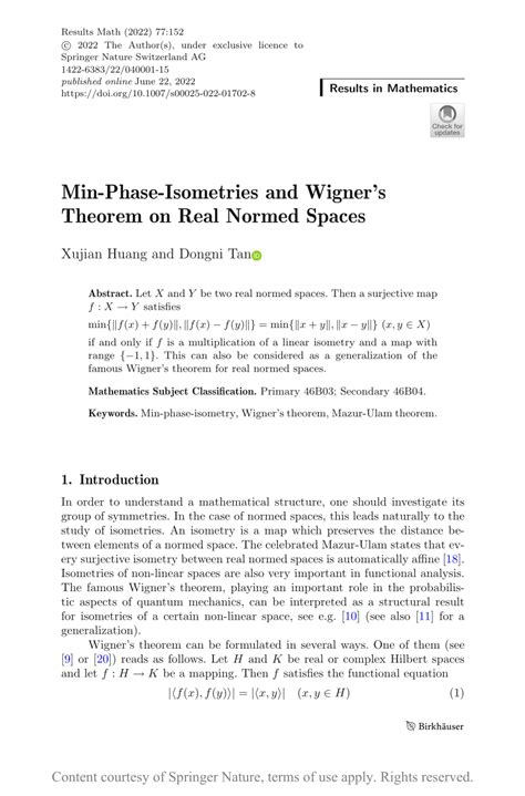 Min Phase Isometries And Wigners Theorem On Real Normed Spaces