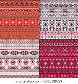 Indian Tribal Ethnic Motifs Geometric Patterns Stock Vector Royalty Free Shutterstock