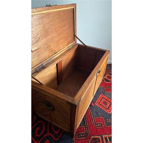 Vintage Coastal Gabriella Crespi Style Pencil Reed Trunk Chest Chairish