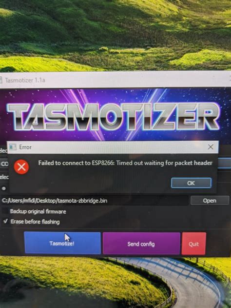 Trying To Flash Sonoff Zigbee Bridge With Tasmota With No Luck Anyone
