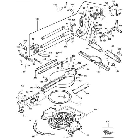 Dewalt Dw708 Type 2 Mitre Saw Base Assembly Lands