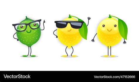 Lemon And Lime Characters Royalty Free Vector Image