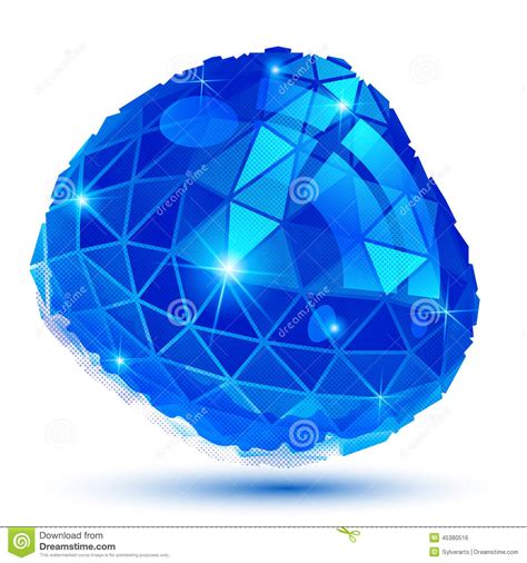 Plastic Pixilated 3d Shiny Object On White Background Vector Illustration