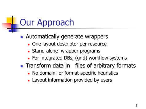 grid based data integration with automatic wrapper generation ppt