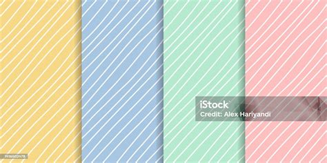 Line Pattern Collection Set Hand Drawn Syle Vector Illustration Stock