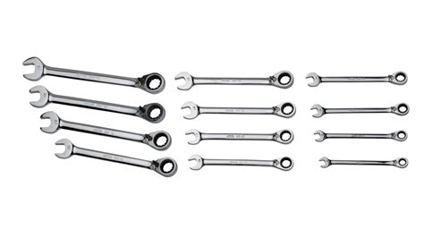 50 C J11 Sam 11 Piece Combination Ratchet Spanner Set 8 → 19 Mm Chrome Vanadium Steel Rs