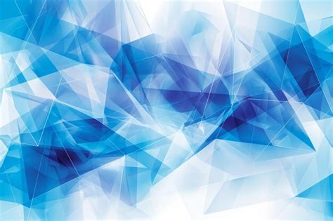 Blue Abstract Geometric Triangular Background Premium Ai Generated Image