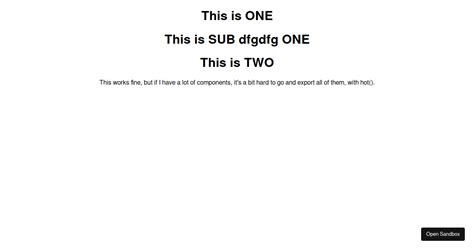 hot reload example codesandbox