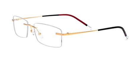 Titanium Rimless Rectangular Eyeglasses For Men ｜framesfashion