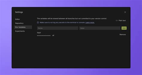 Editor Settings Codesandbox