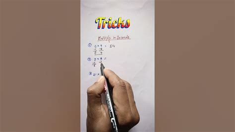 Multiplication Trick Maths Mathstricks Mathmatics Youtube