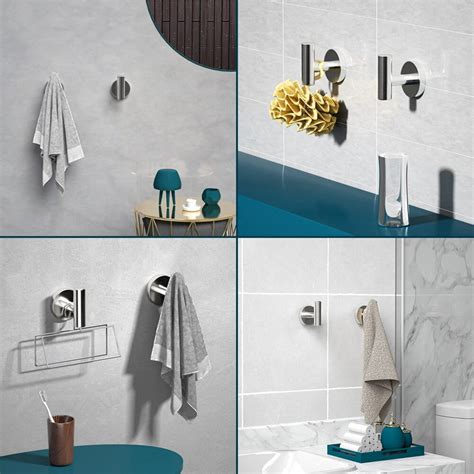 Badu Bg 4pcs Матови черни куки за халати Тежка закачалка за врата Хавлиена роба Шкаф за дрехи