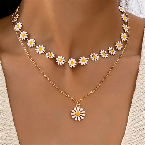 Wholesale Daily Flowers Chains Necklaces K138046 Online