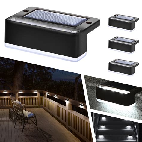 Solpex Horizontal Updated Black Solar Deck Lights Set Solpex