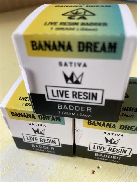 Banana Dream From West Coast Cure Live Resin Badder Rdabs