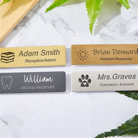 Custom Magnetic Name Tags Etsy