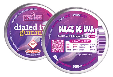 Rec Batch No 1785 Indico Dulce De Uva Dialed In Gummies Colorado