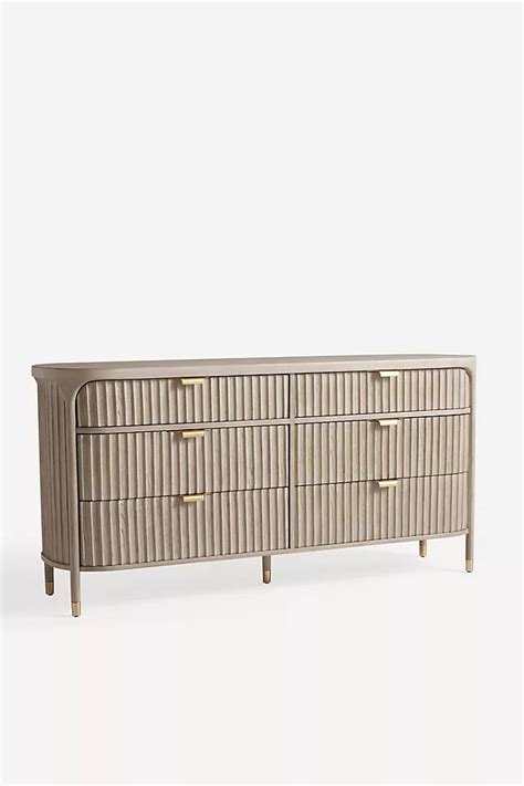 Isla Fluted Six Drawer Dresser Anthropologie