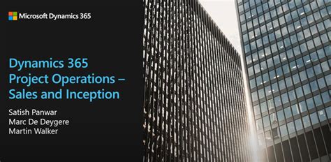 Techtalk Sales And Inception With Dynamics 365 Project Operations