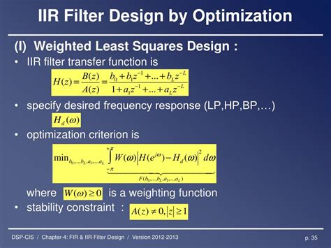 Ppt Dsp Cis Chapter Fir Iir Filter Design Powerpoint