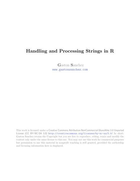 Handlingandprocessingstringsinr