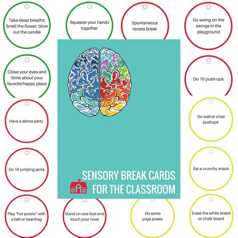 Sensory Break Cards For The Classroom The Chaos And The Clutter