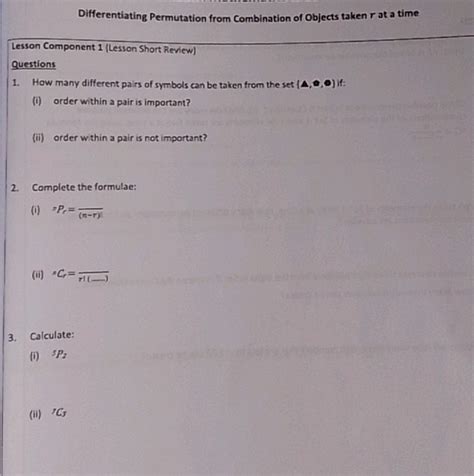 Differentiating Permutation From Combination Studyx