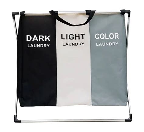 Cesto Triple Desmontable para Ropa Lavandería Tela Oxford 600D con