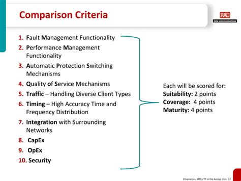 Ethernet Vs Mpls Tp In The Access Presentation Pdf