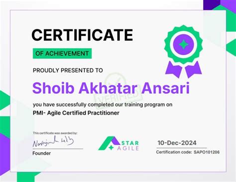 Learning Achievement Agile Agilepractitioner Pmi Growth Shoib