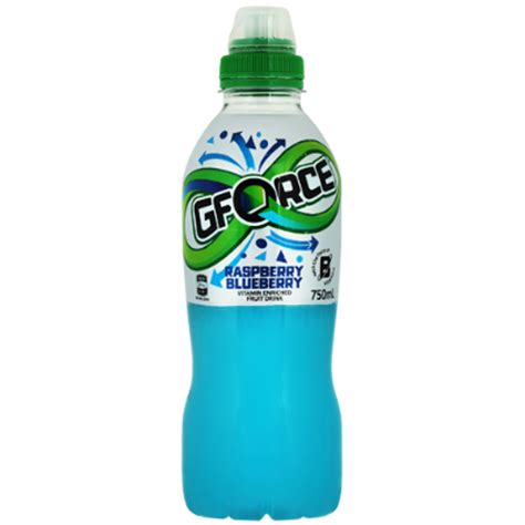 G Force Raspberry Blueberry Vitamin Enriched Fruit Drink 750ml Spoil