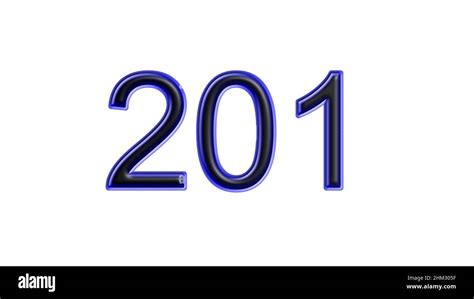 Blue 201 Number 3d Effect White Background Stock Photo Alamy