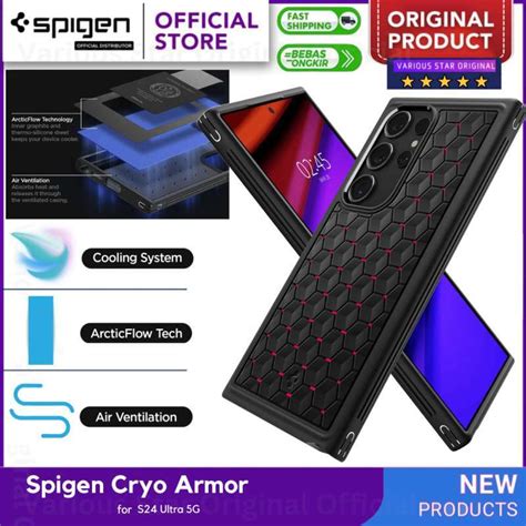Promo Original Case Samsung Galaxy S24 Ultra 5g 2024 Spigen Cryo Armor