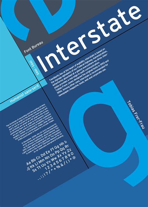 Interstate Typeface Poster On Behance