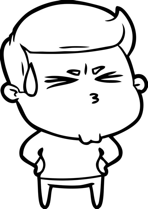 Cartoon Frustrated Man Vector Art At Vecteezy