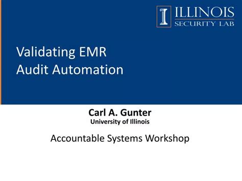 Ppt Validating Emr Audit Automation Powerpoint Presentation Free