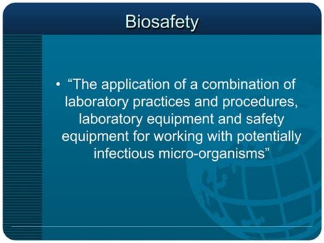 Biosafety And Biosecurity Overview Naypyitaw Pptx